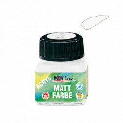 Краска акриловая матовая Hobby Line, белая, 20 мл