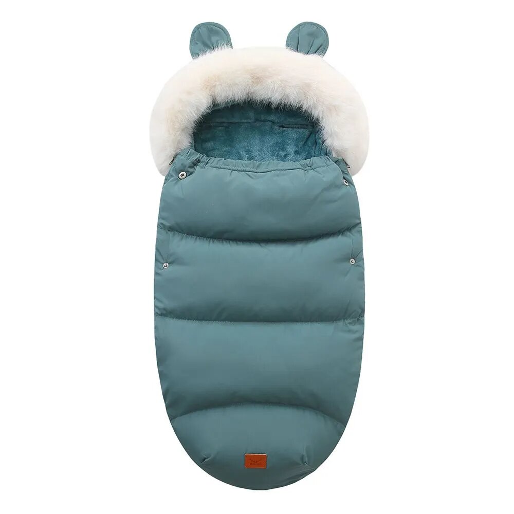 Конверт в коляску для новорожденного зимний теплый Royal felle Cloud бирюзовый 90