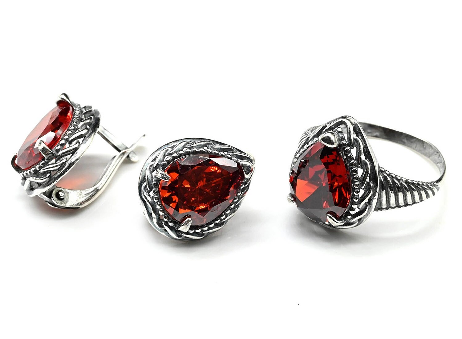 Серьги, циркон