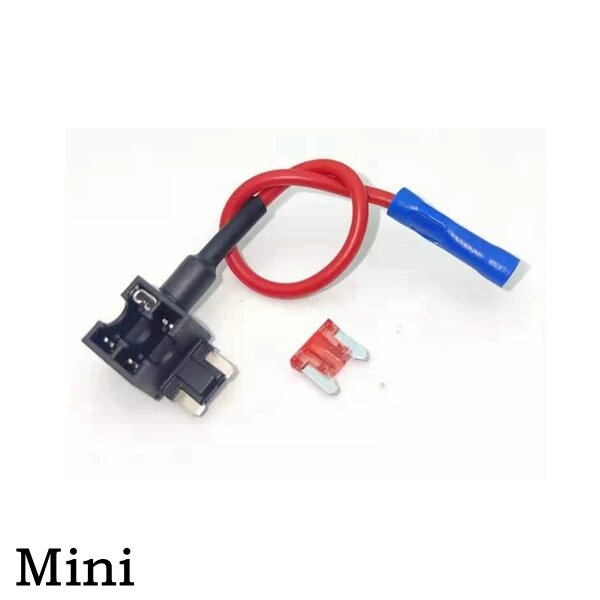 12 В мини-маленький автомобильный держатель предохранителя среднего размера, адаптер 15A, MINI Blue