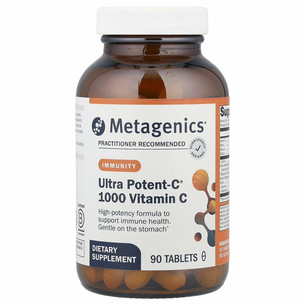 Metagenics, Ultra Potent-C® 1000 витамин C, 90 таблеток