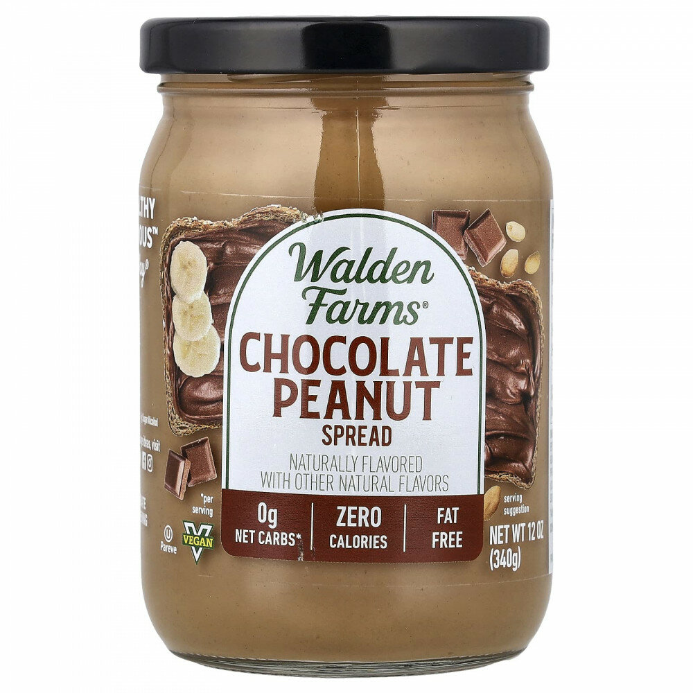 Walden Farms, Шоколадно-арахисовая паста, 340 г (12 унций)