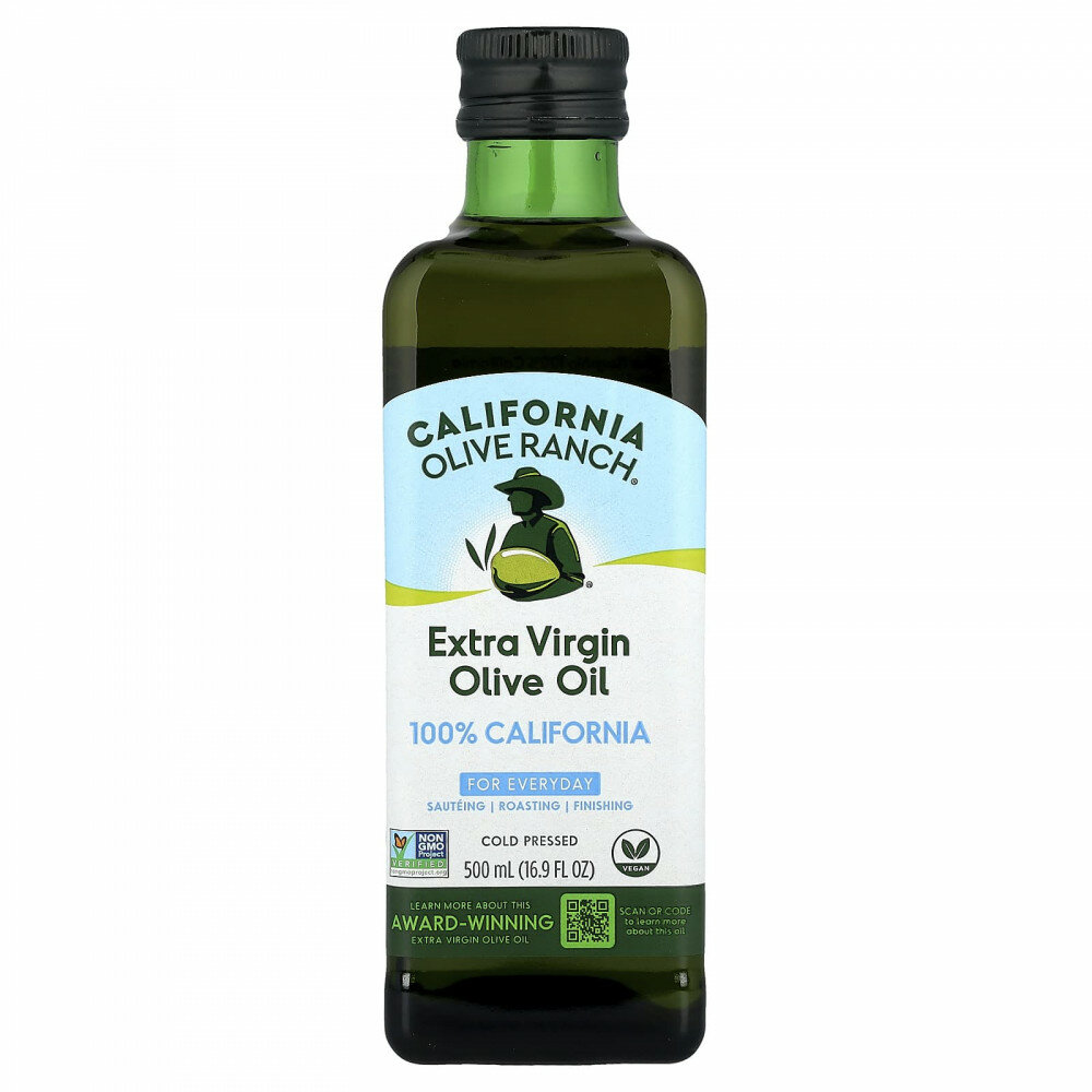 California Olive Ranch, 100% California, оливковое масло холодного отжима, 500 мл (16,9 жидк. Унции)