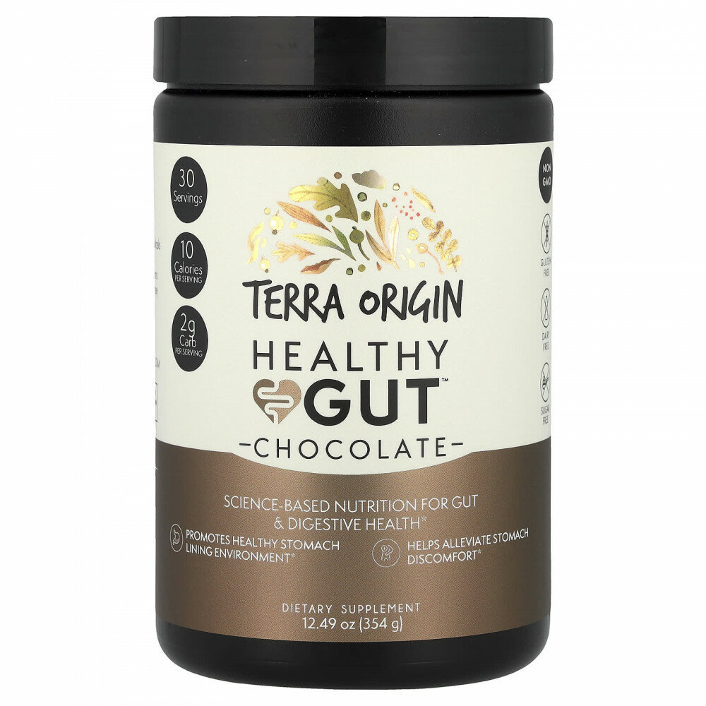 Terra Origin, Healthy Gut™, добавка для здоровья кишечника, с шоколадным вкусом, 354 г (12,49 унции)