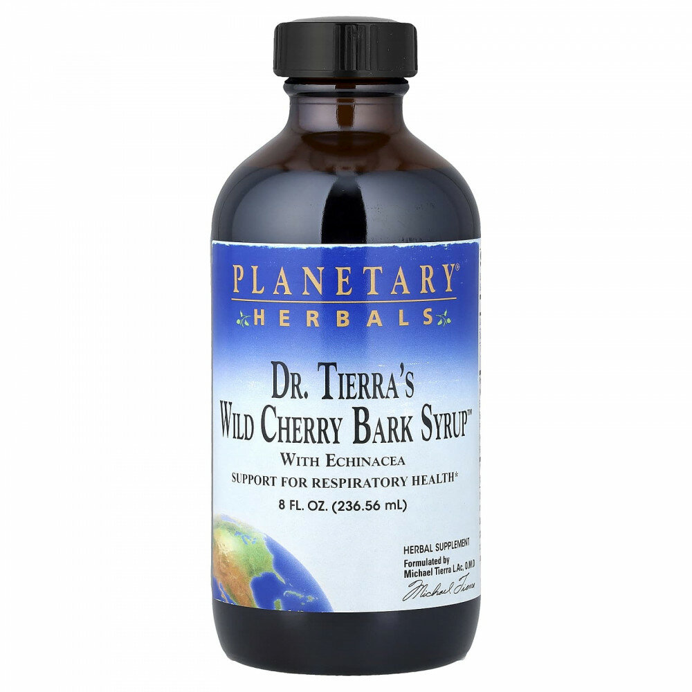 Planetary Herbals, доктор Tierra's, сироп из коры дикой вишни, 236,56 мл (8 жидк. унций)