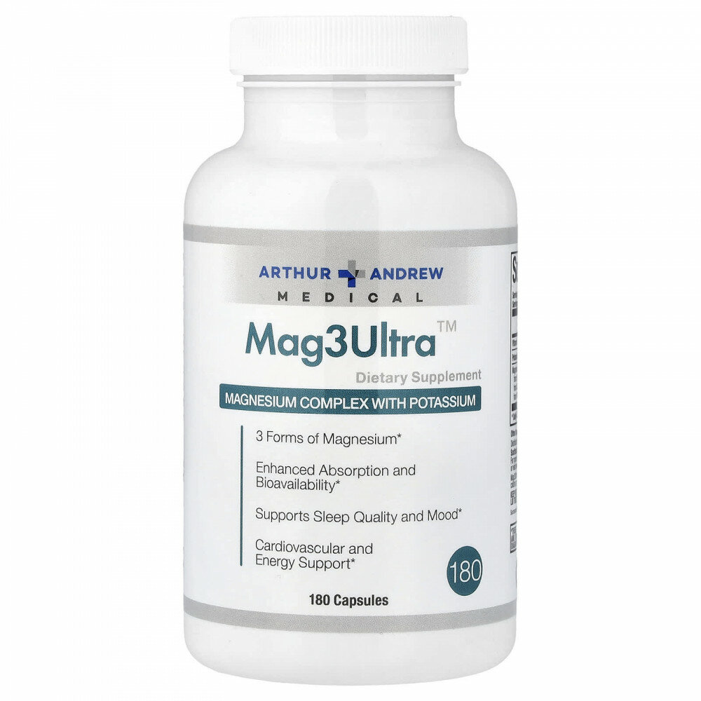 Arthur Andrew Medical, Mag3Ultra®, 180 капсул