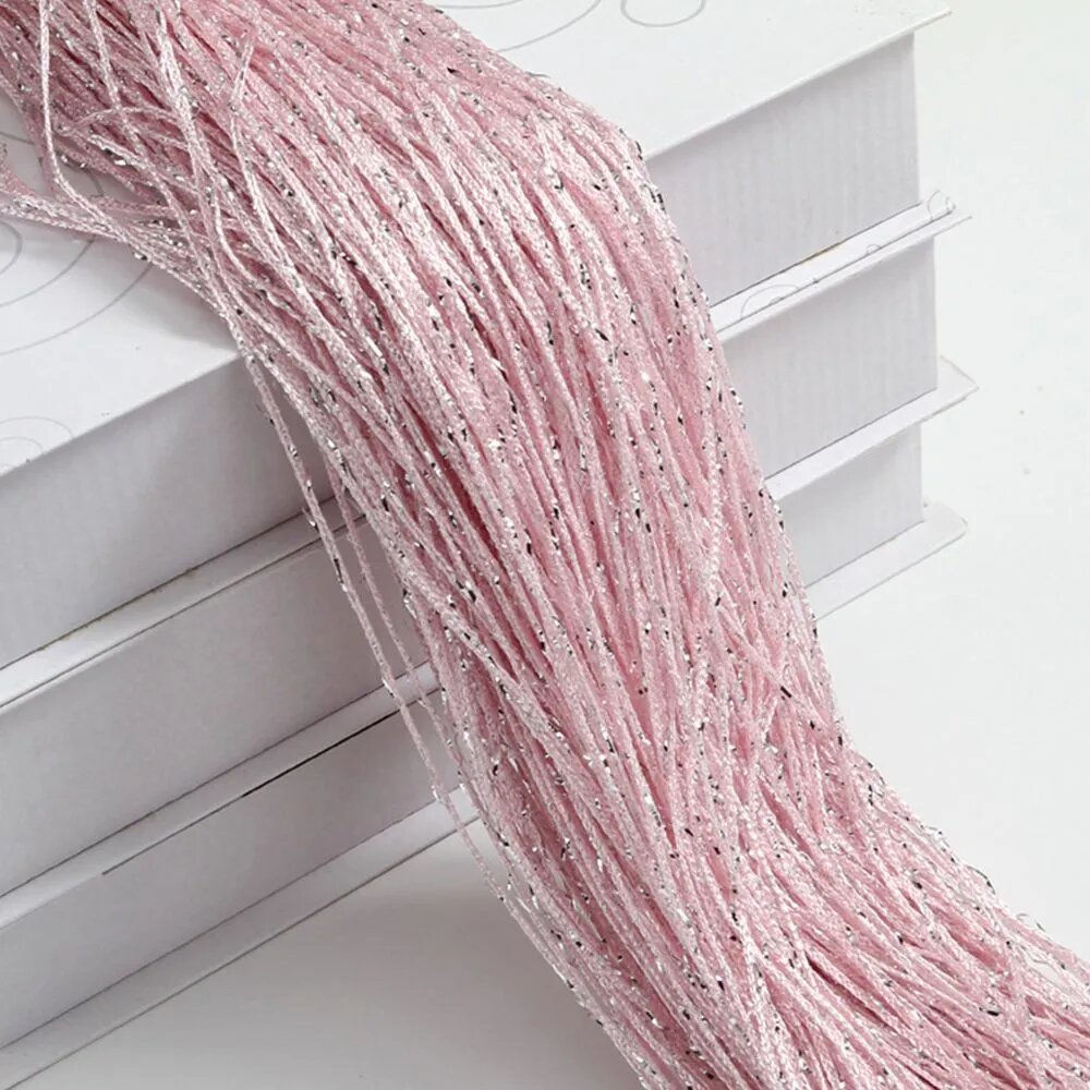 Занавеска на дверь из бусин 100x200 см розовый