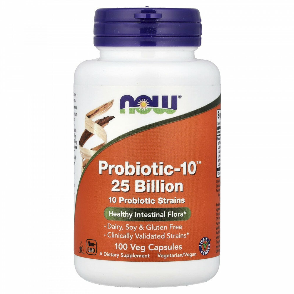 NOW Foods, Probiotic-10™, 100 растительных капсул