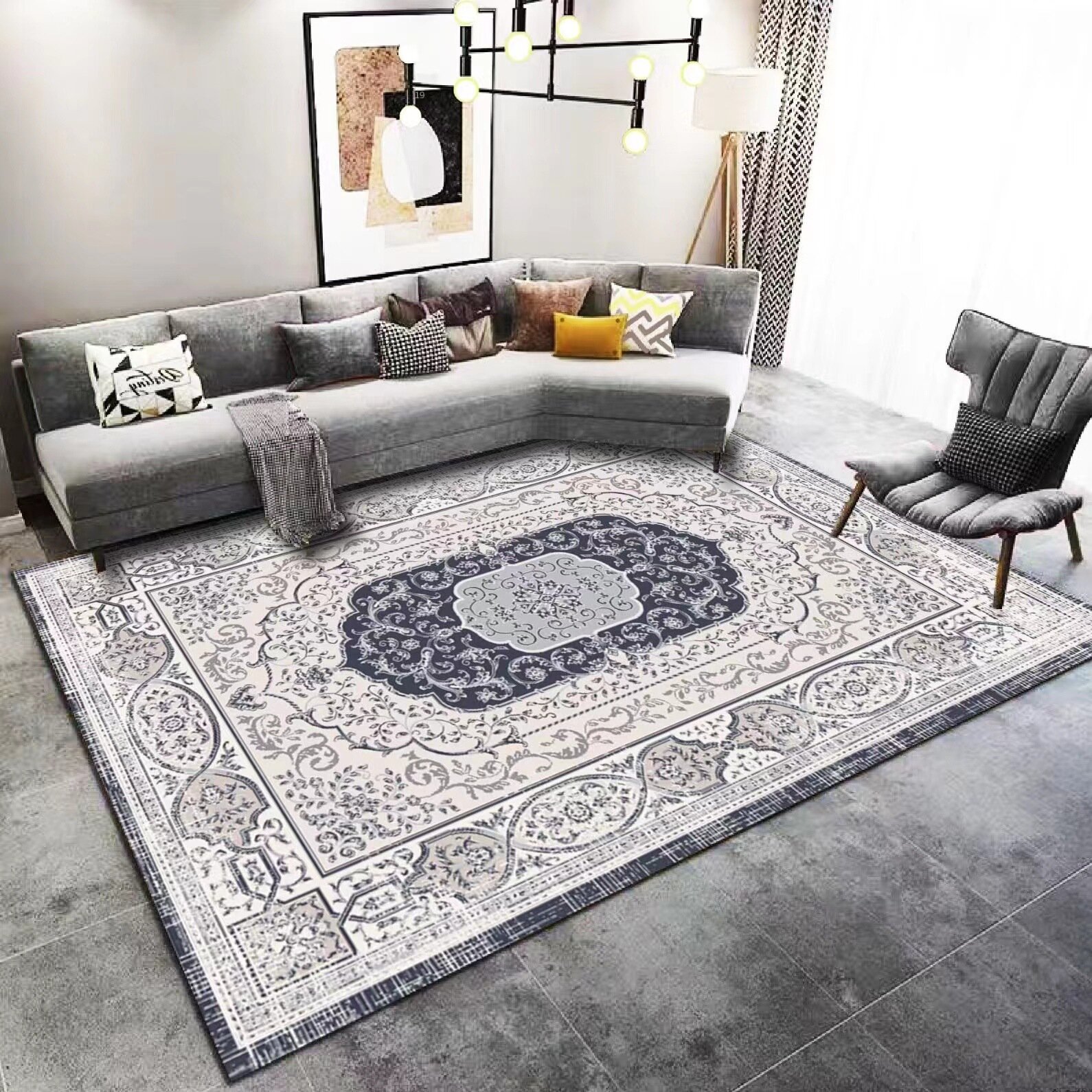 Турецкий персидский ковер в винтажном этническом стиле, коврик для журнального столика и дивана, для гостиной, спальни, прикроватный коврик.