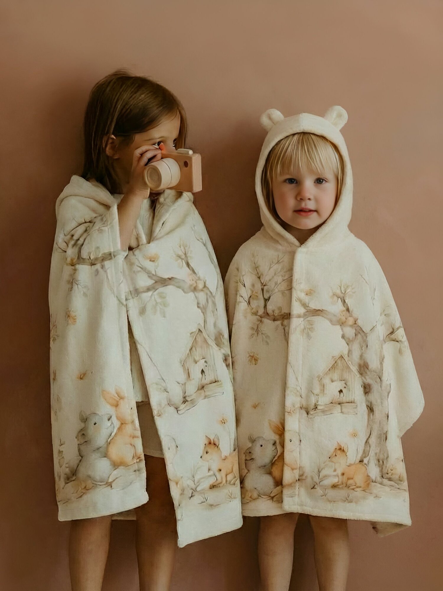 Полотенце детское с капюшоном 130*75