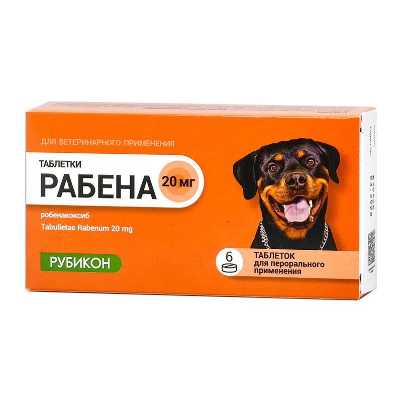 Рабена 20 мг уп. 6 таблеток