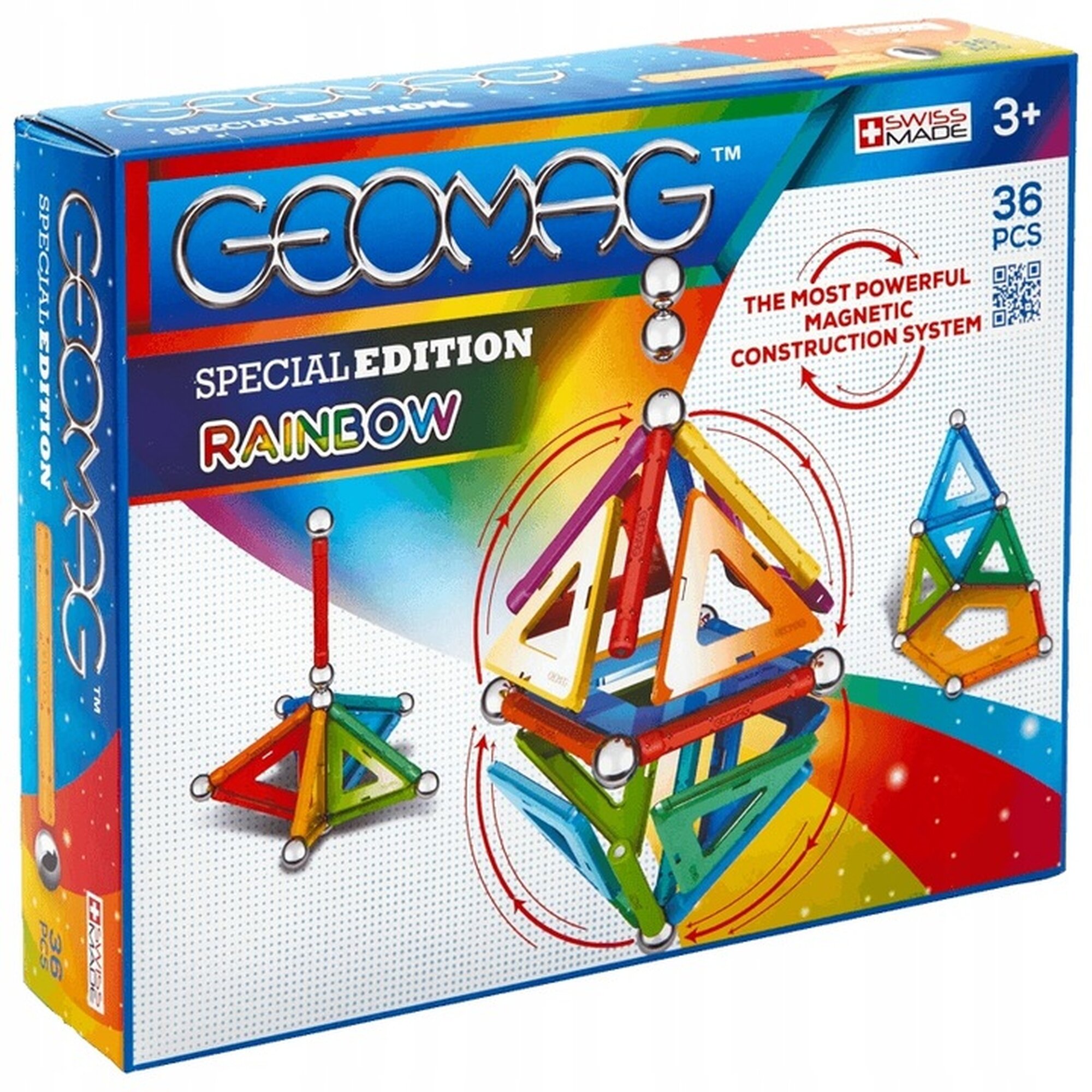 Магнитный конструктор Geomag - Набор магнитных блоков "радуга", 36 эл. - 0871772008064