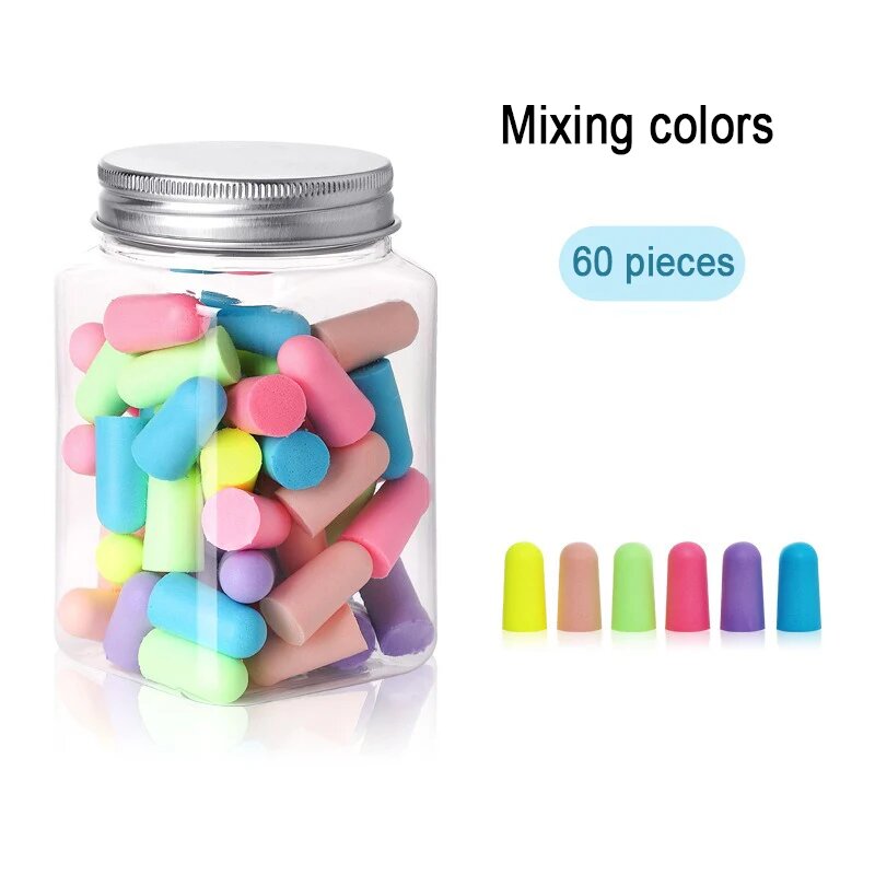 Противошумные силиконовые беруши для сна Mixing-60pcs