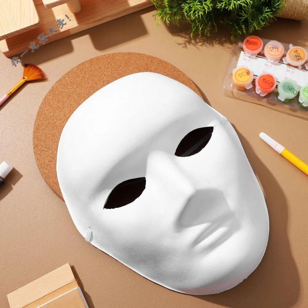 4 шт. пустых масок из бумажной макетки, маскарадные маски, которые можно раскрасить-