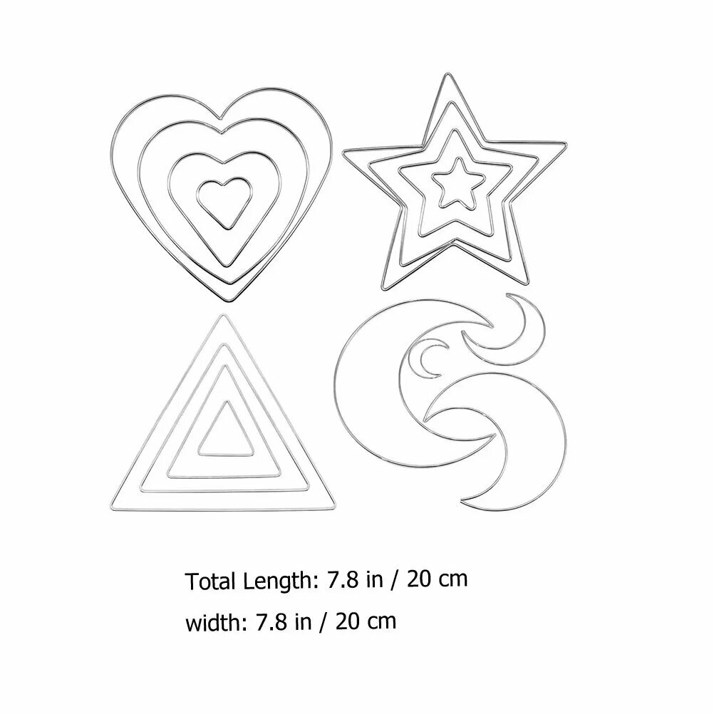 16 шт. металлических колец для ловцов снов, венков и макраме, для изготовления цветочных композиций, поделок и настенных украшений для дома