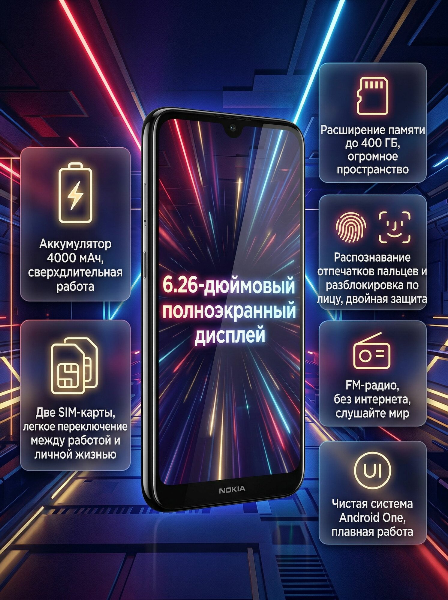Nokia Мобильный телефон, черный