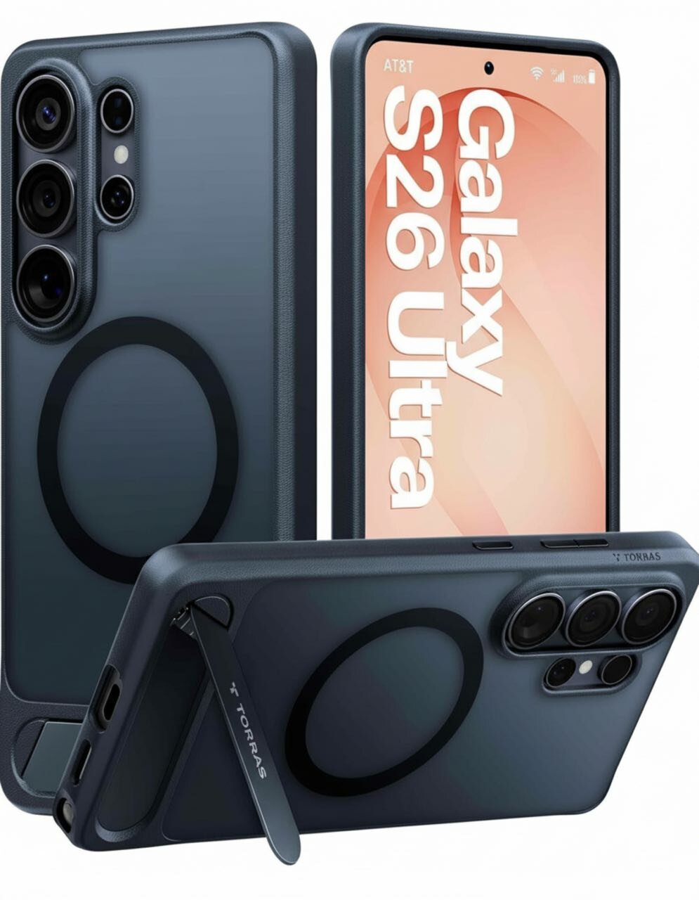 Чехол TORRAS Strong Magnetic & Seamless Stand for Samsung Galaxy S26 Ultra Case Black