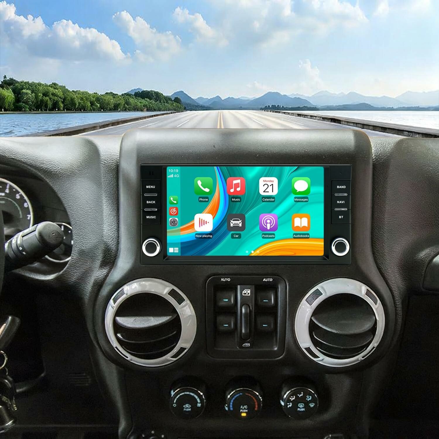 Автомобильная стереосистема для Jeep Wrangler JK 2007-2017, Android 13 с CarPlay, беспроводная связь, Android Auto,
