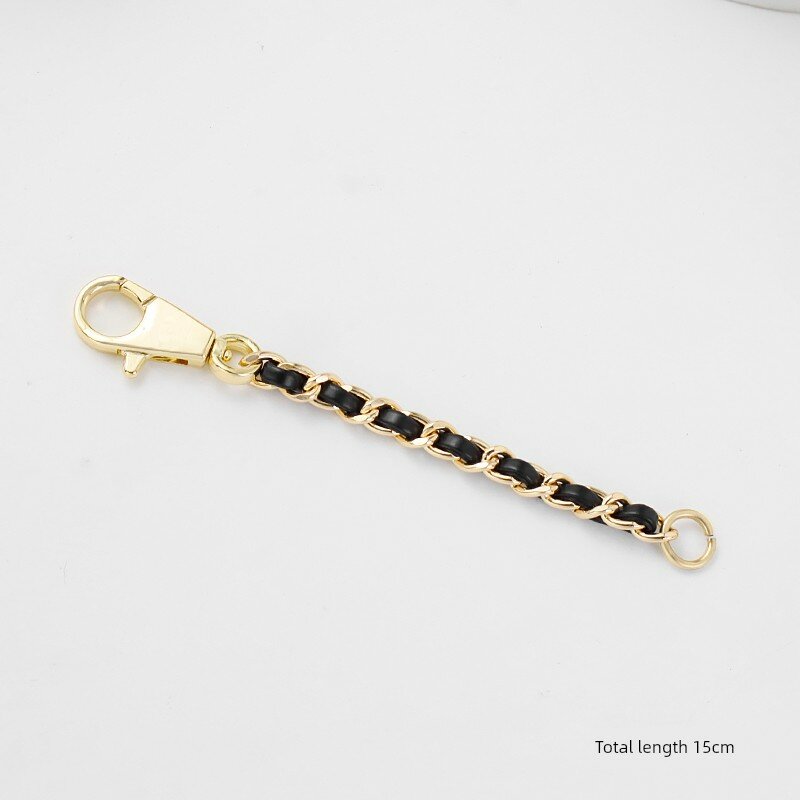 Замена цепочки сумки Chanel Coco Handle - Черная кожа с золотым ободком, 15 см