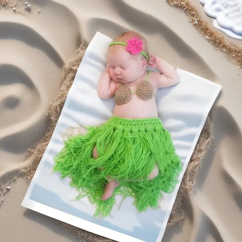 Реквизит для фотосессии новорожденных, полиэстер Зеленый, Green sets