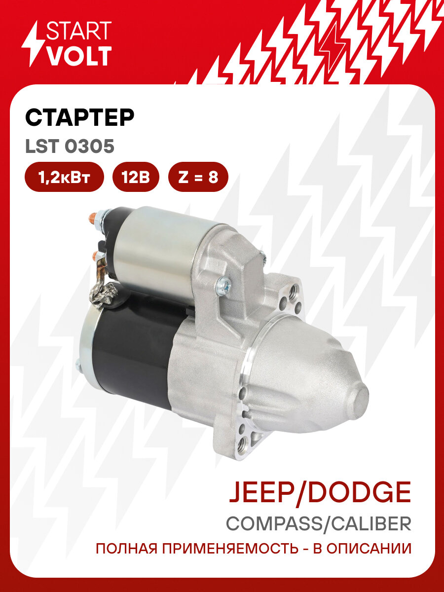 Стартер для автомобилей Dodge Caliber (06-)/ Jeep Compass (06-) LSt 0305