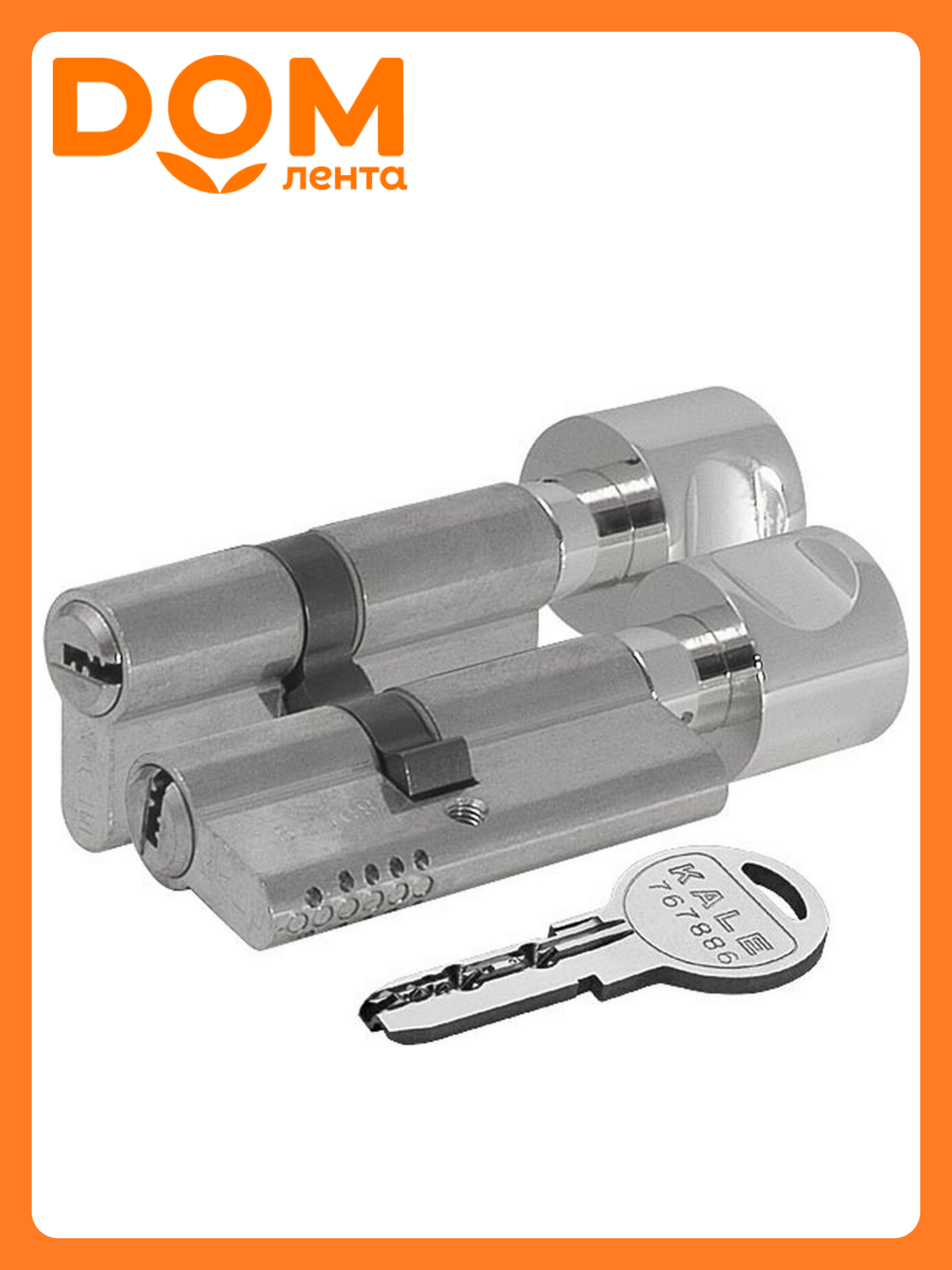 Цилиндр Kale Kilit 164 OBS SCE/90 мм (40+10+40) ключ/вертушка никель