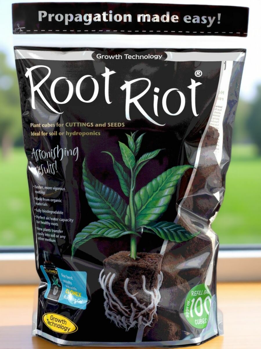 Growth Technology торфяные кубики для проращивания семян и черенков Root Riot 100 шт