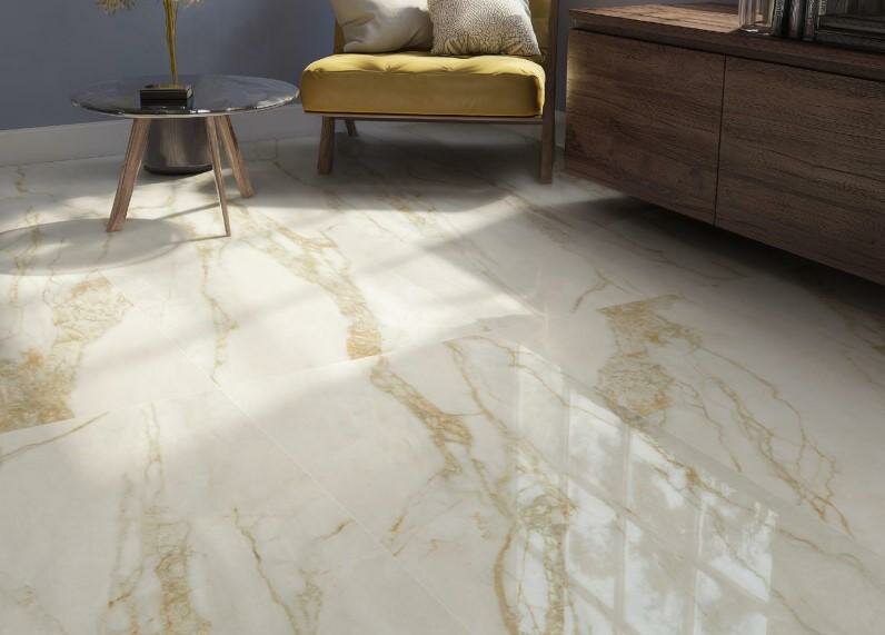 Керамогранит Realistik Shining Stone Rainbow Crystal QJE612P3712M Бежевый Полированный 60x120 см
