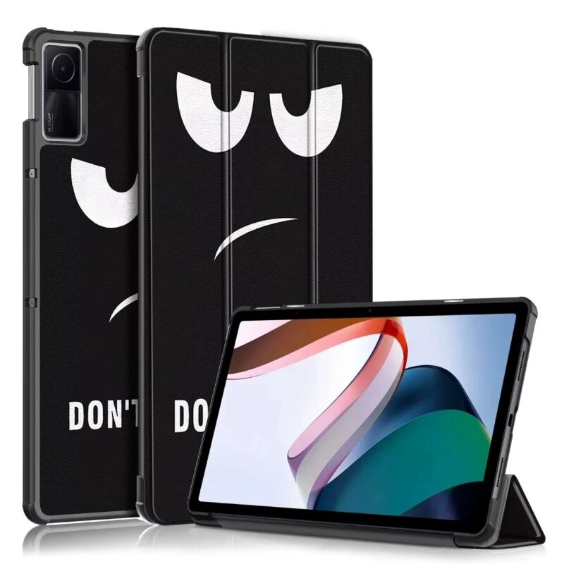 Чехол для планшета Redmi Pad SE 11 дюймов с рисунком больших глаз и защитным стеклом для экрана