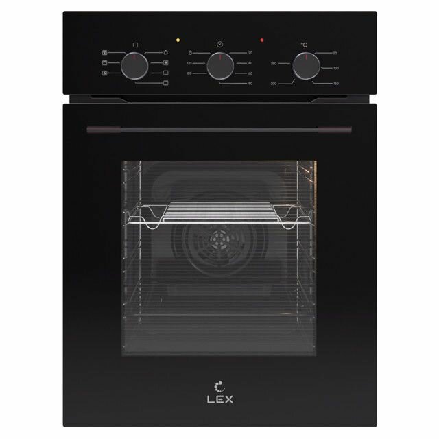 Духовка электрическая LEX EDM 4575 BBL, 45 см, 53 л, 7 режимов, гриль/конвекция, черная