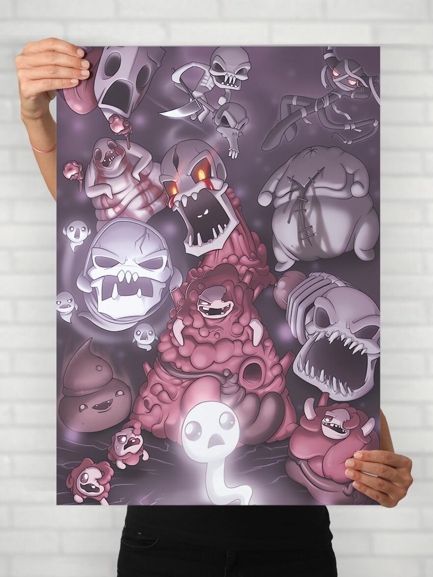 Плакат на стену для интерьера Айзек (The Binding of Isaac 13) - Постер по игре формата A1 (61x84 см)