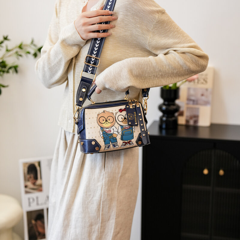 Сумка BeiBaoBao, фактура стеганая, синий — фото 1
