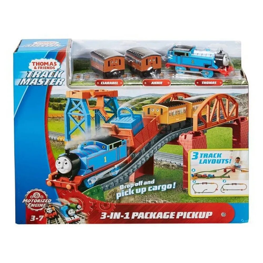 Mattel Track master Игровой набор "Поезд-самовывоз" 3 в 1 / 3-in-1 Package Pickup