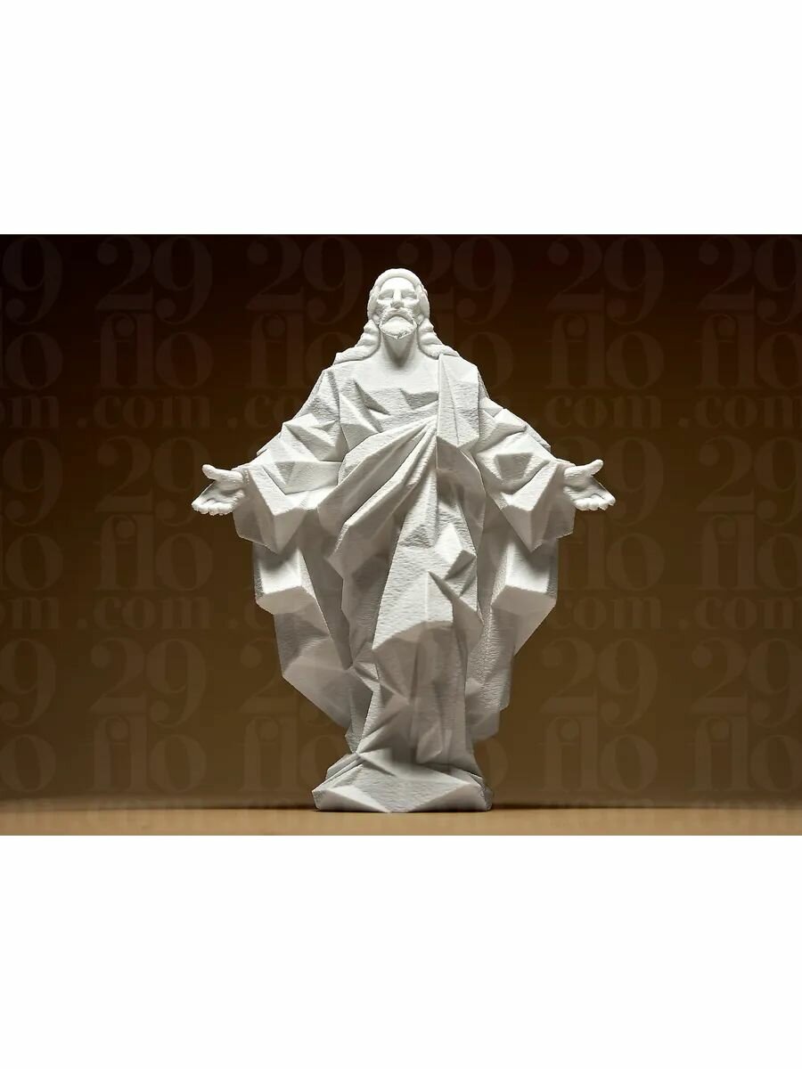 Статуэтка "Геометрический Иисус" 3D печать из пластика