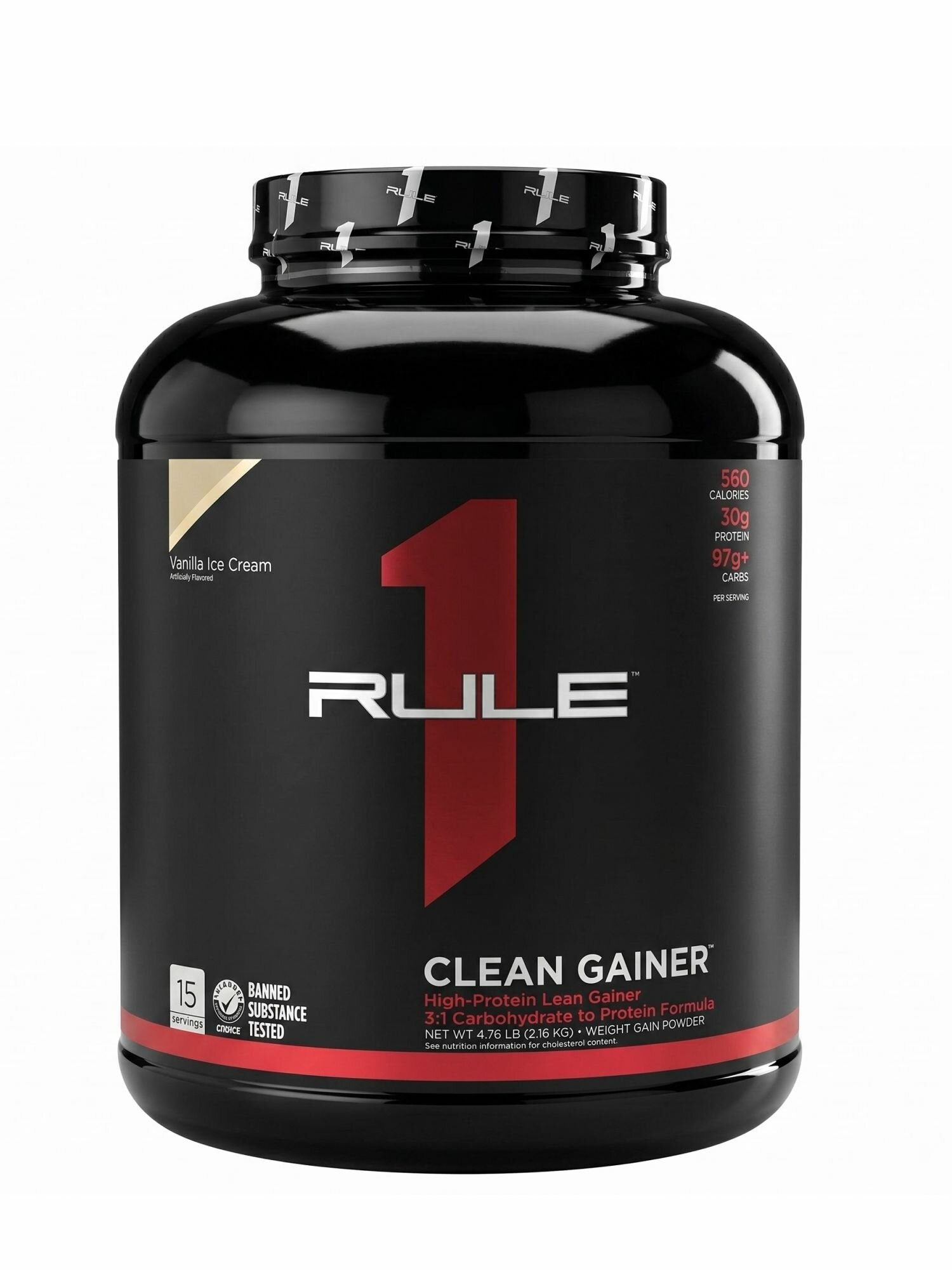 Гейнер Rule One Proteins, Clean Gainer, Ванильное Мороженое, 2,24 кг