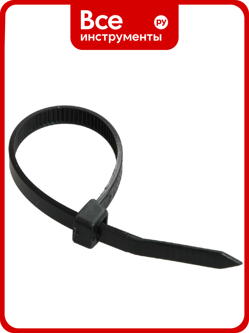 Хомут, IEK, IEK 4.8x300, нейлон, черный, упаковка 100шт, ИЭК UHH32-D048-300-100, высококачественного сырья