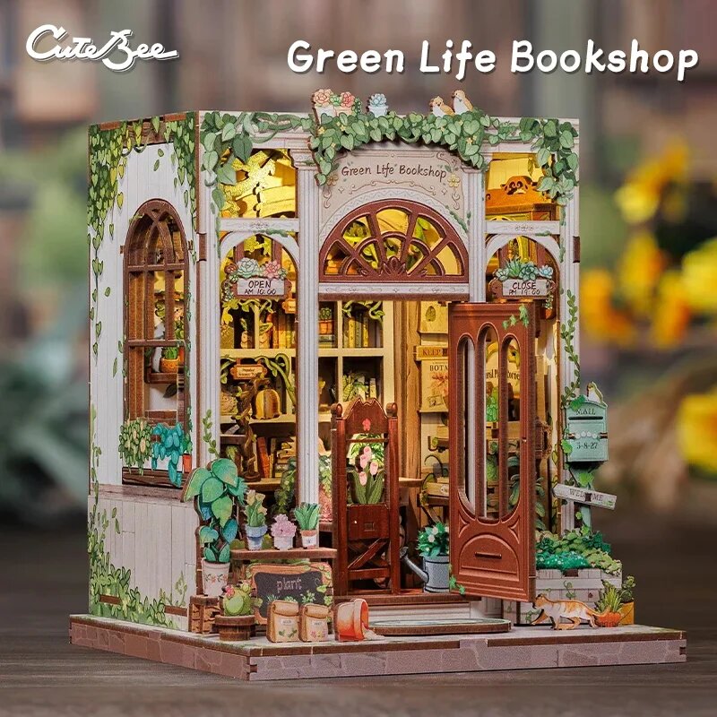 CUTEBEE Green Life Bookshop, книжный домик, зеленый