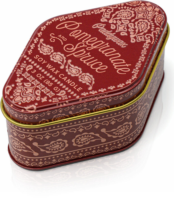 PADDYWAX Компактная дорожная свеча "Гранат и ель" Pomegranate Spruce Travel Candle 30ml