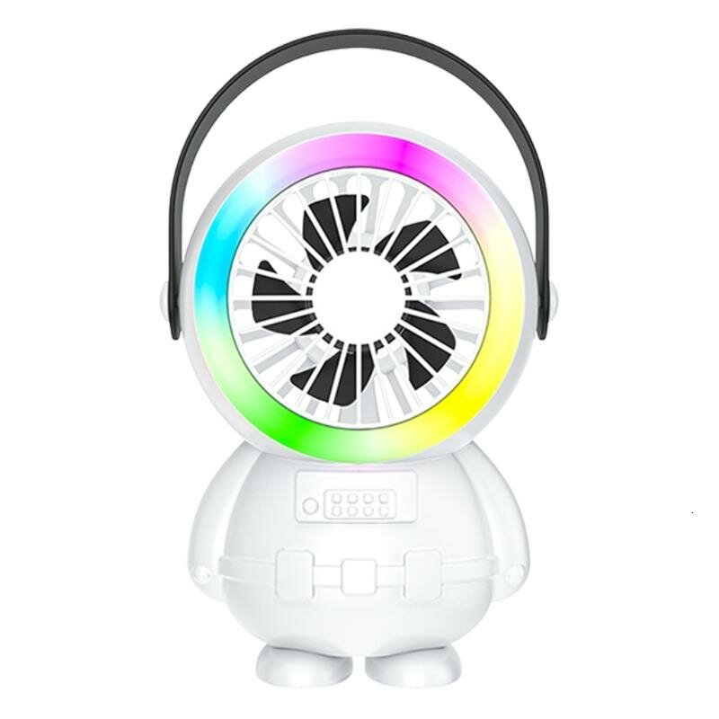 Настольный вентилятор с LED-подсветкой, Белый