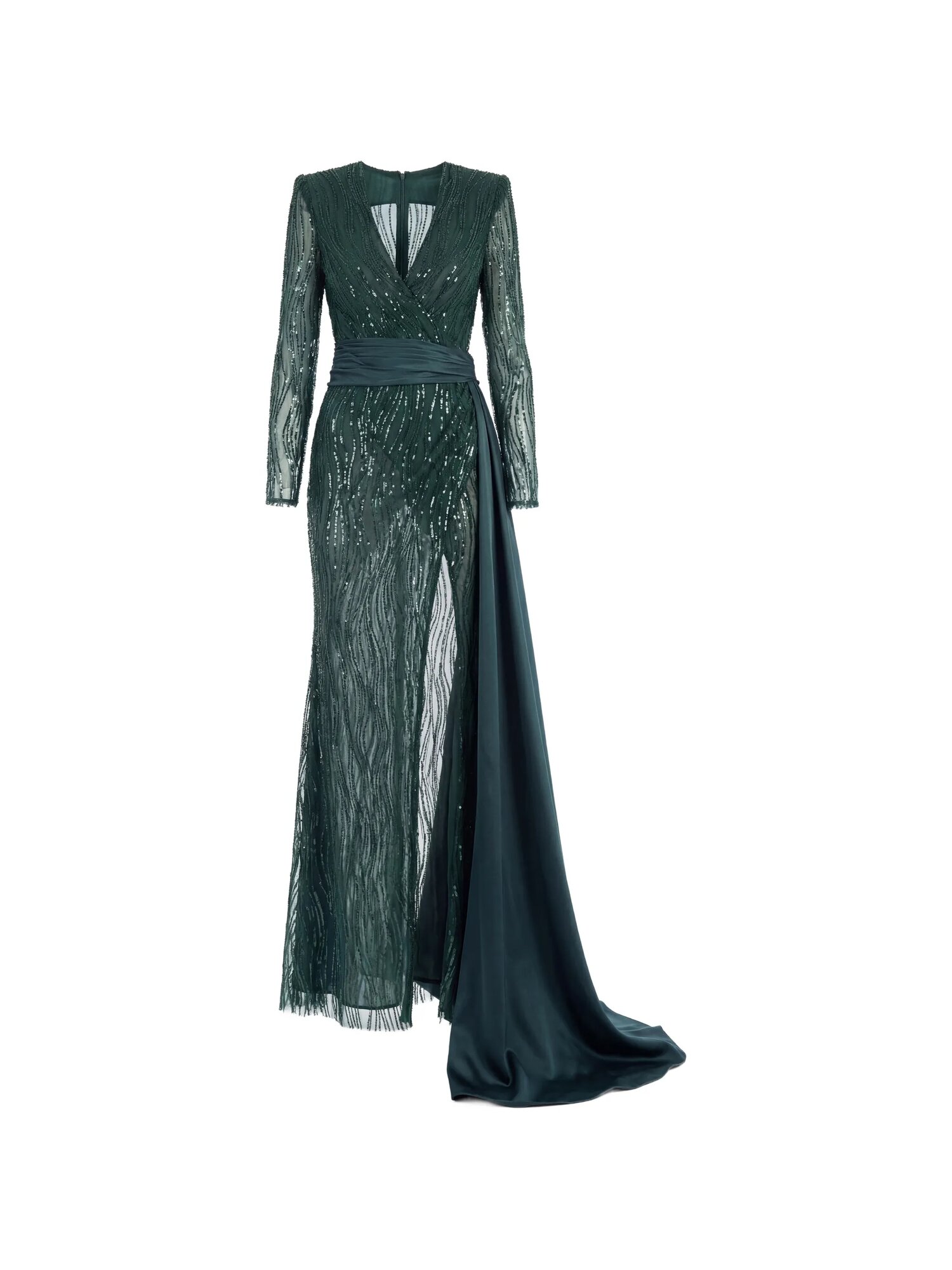 Платье Sequin-embellished gown dress