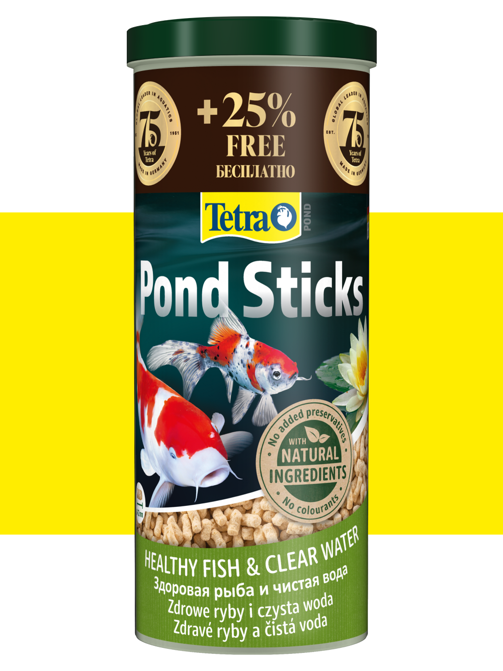 Корм Tetra Pond Sticks, для прудовых рыб, 1.25 л, гранулы, пресноводные