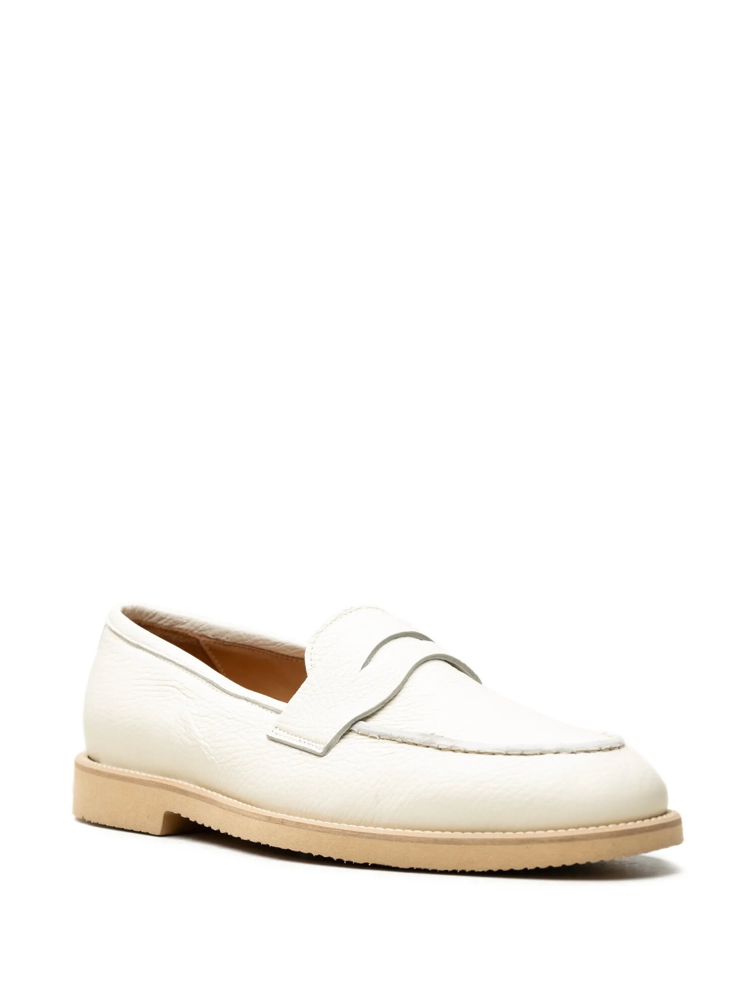 Лоферы  Leather loafers, размер 42,5, white — фото 1