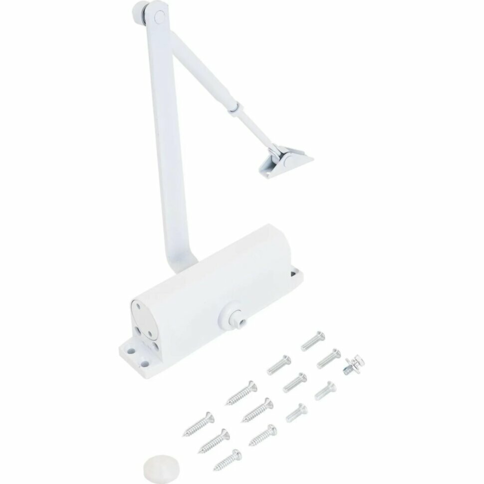 Доводчик дверной NOTEDO DC-080 WHITE  60-120 кг белый (10), 2212515