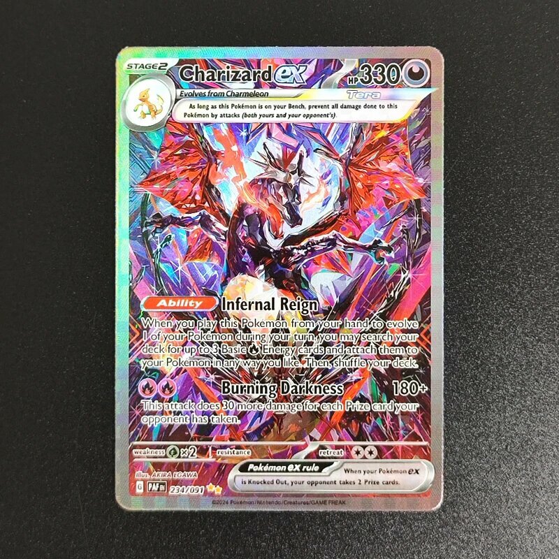Коллекционная карта Pokemon Charizard EX Obsidian Flames PAF 234/091 OBF 223/197 PAF 234