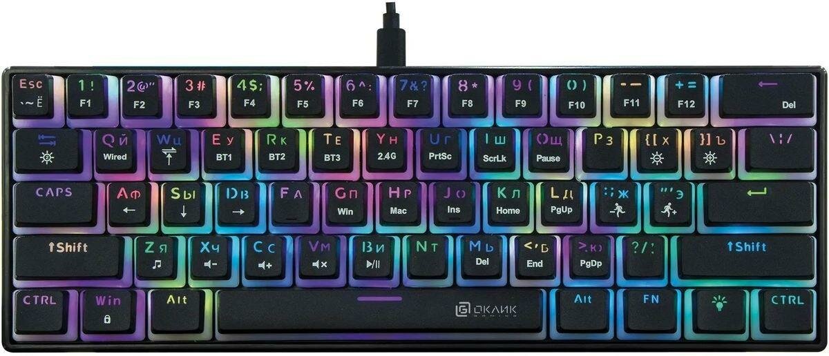 Клавиатура Oklick K763W Black Bluetooth USB