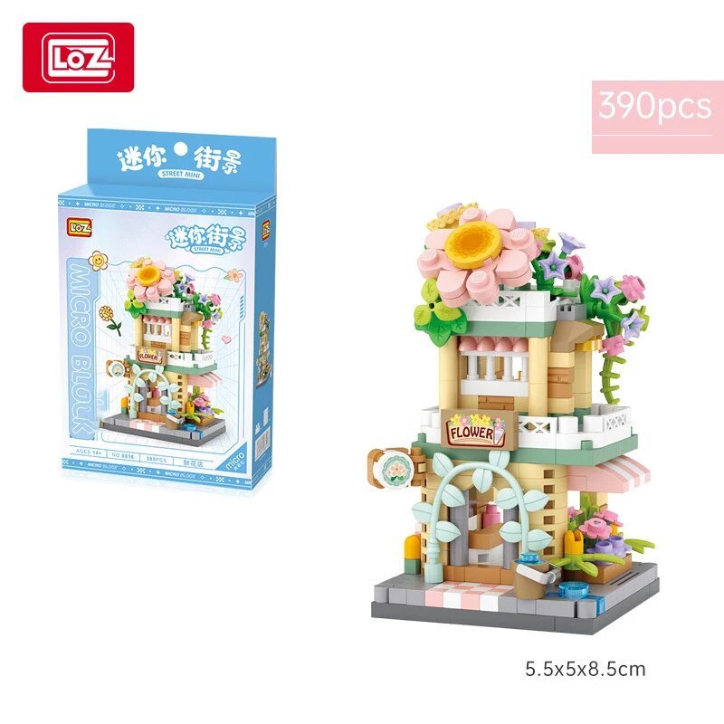 LOZ Цветочный Магазин, 390 деталей, с коробкой