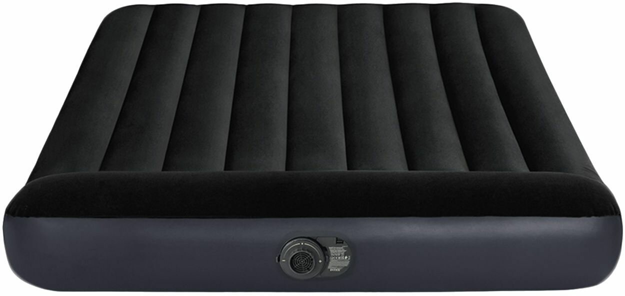Надувной спальный матрас INTEX Queen Pillow Rest Classic Airbed, туристическая мебель, домашний двуспальный матрац для сна, надувная двухместная кровать, 152х203х25 см