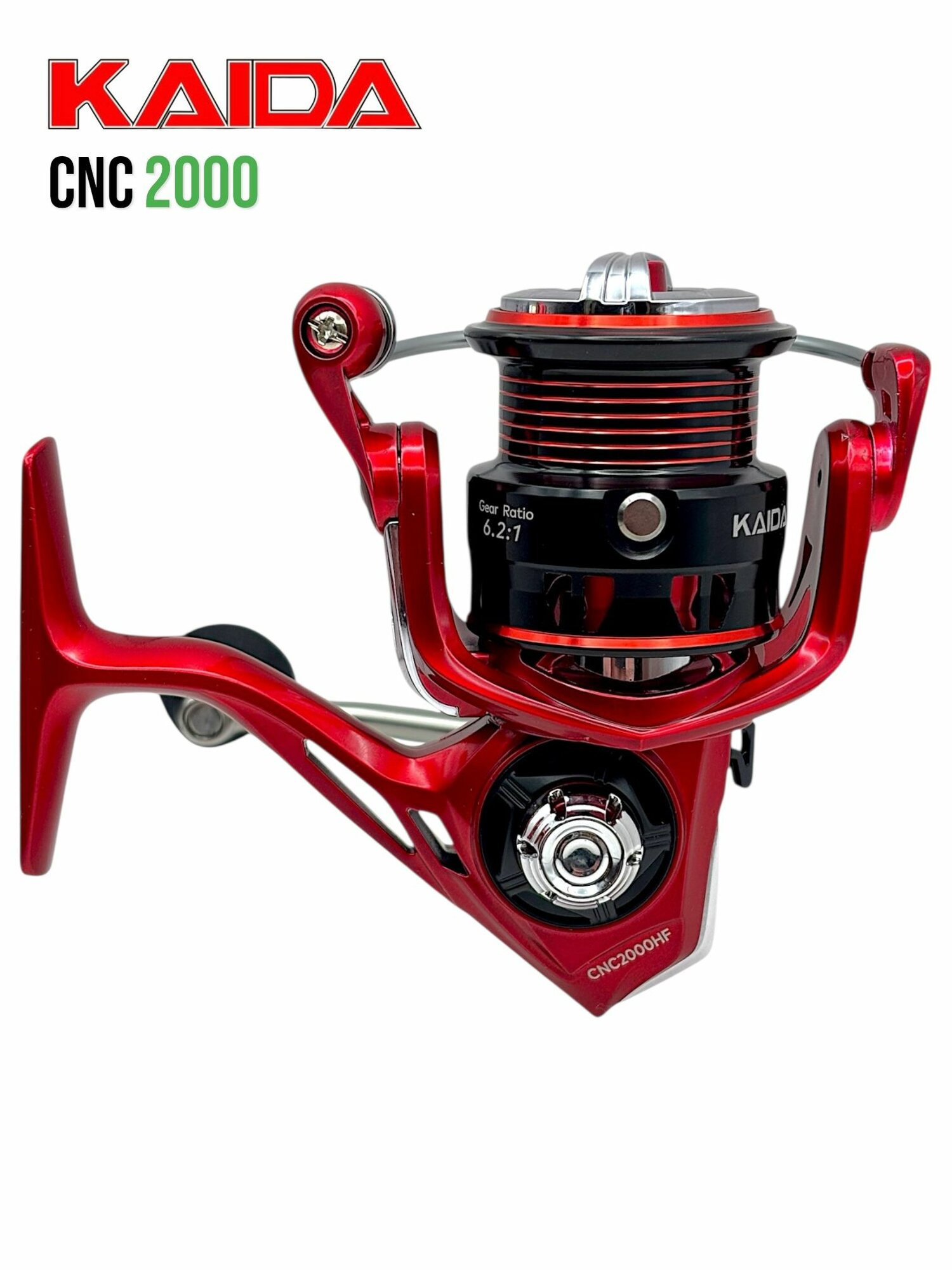 Катушка матчевая Kaida CNC 2000 HF 5+1 на спиннинг, для твичинга, удочки кайда скоростная