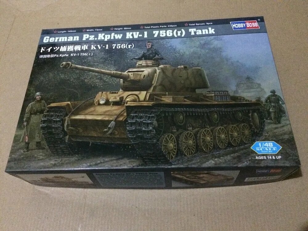 HOBBYBOSS 84818 1/48 Немецкий танк Pz.Kpfw KV-1 756(r) Сборочный комплект Танки