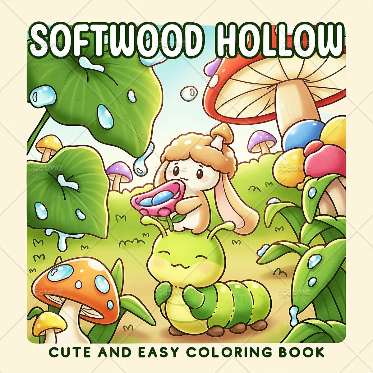 Книга Для Раскрашивания Для Взрослых SOFTWOOD HOLLOW - Яркие Узоры, Милые Рисунки
